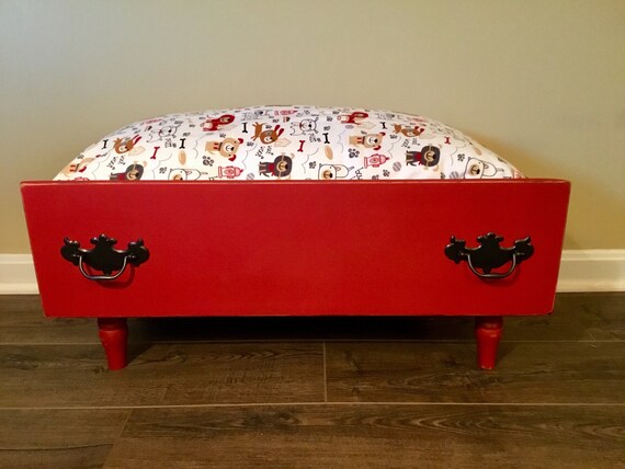 Dog Bed Pet Bed Repurposed Drawer Dog Bed Wood Drawer Bed | Etsy