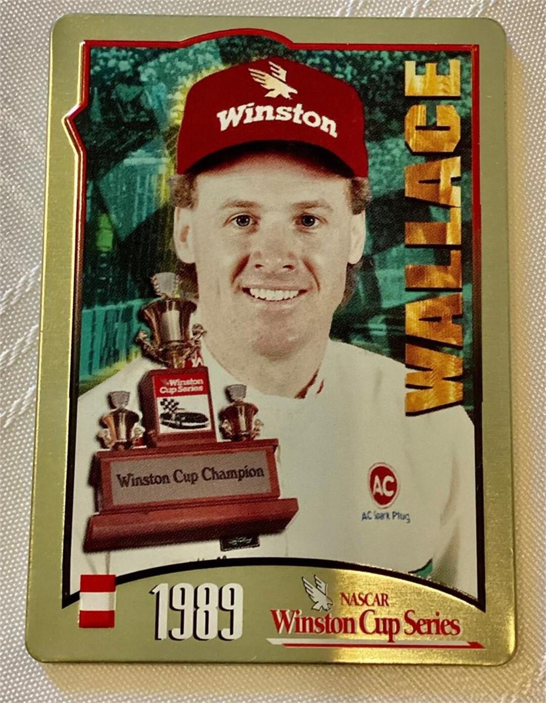 1989 Rusty Wallace Winston Cup Champion Metallic Impressions Metal Card ...