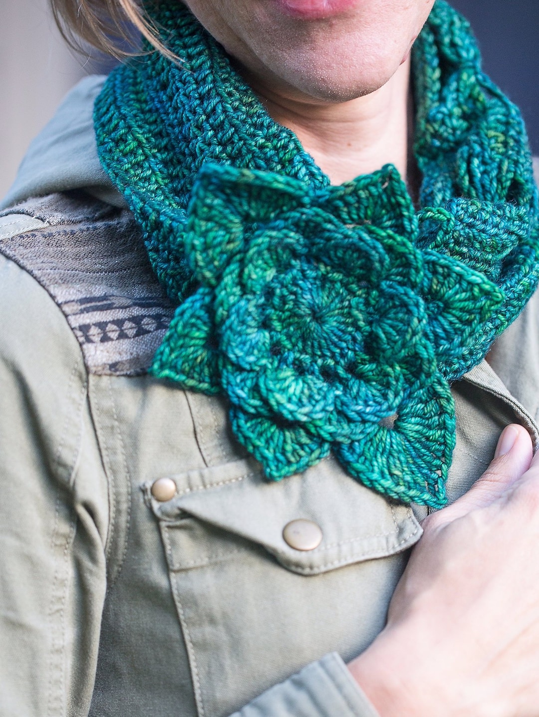 Crochet Pattern for Flower Bowquet Cowl - Flowers and Bows Cowl ...