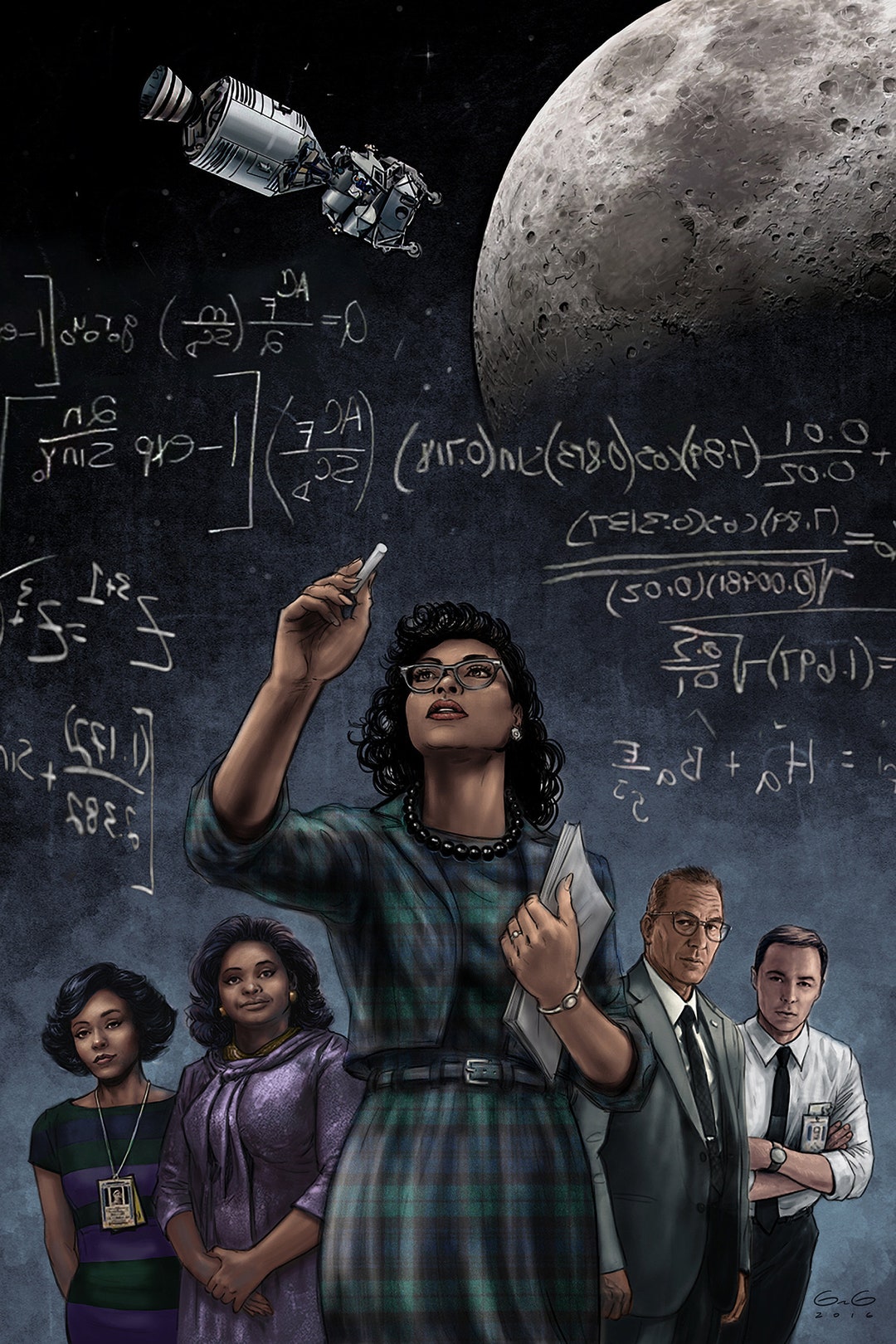 Hidden Figures - Chalkboard - Etsy
