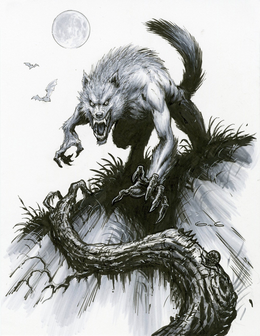 Mythical Creatures Werewolves Drawing