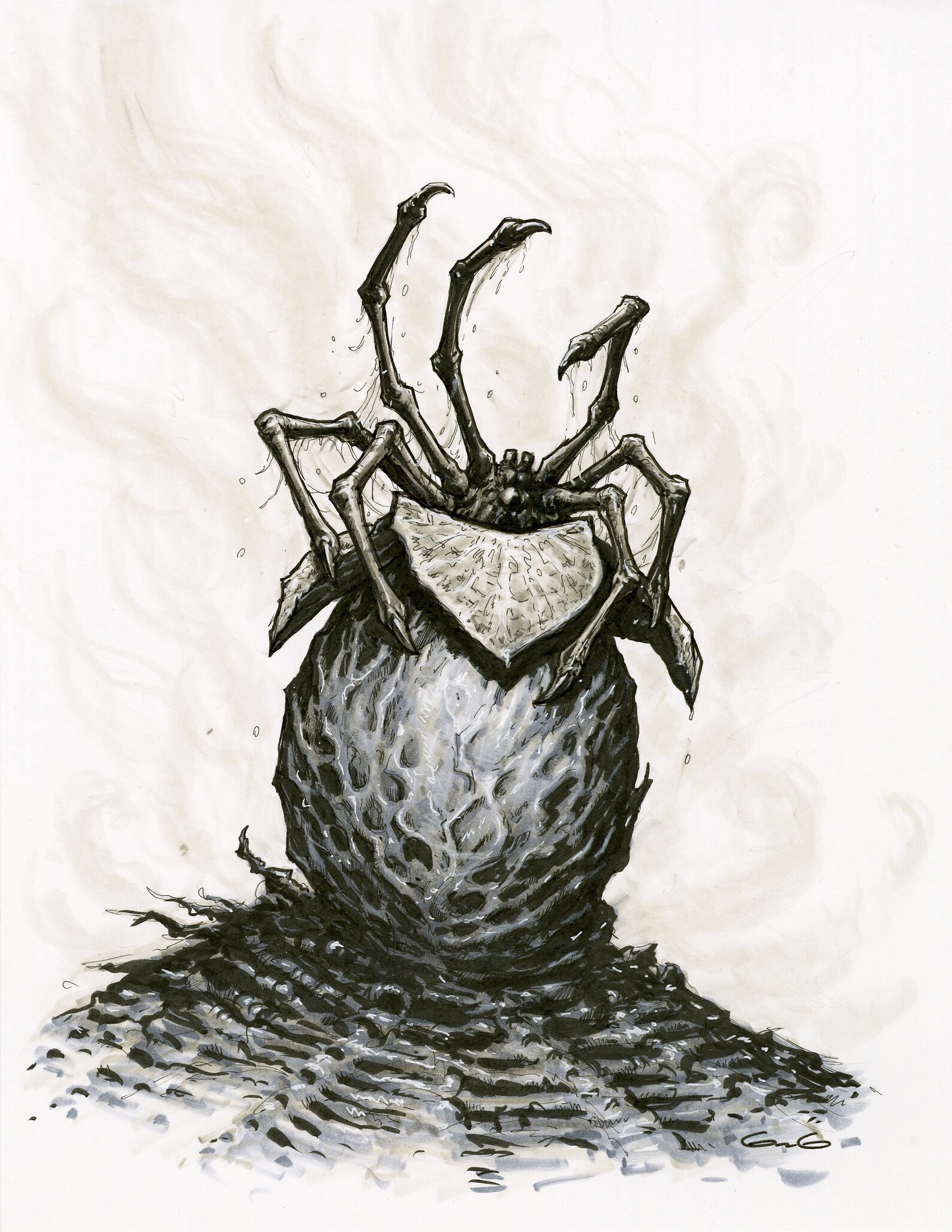 Facehugger Hatching Print, Sci-fi Horror Art (8.5x11) - Etsy