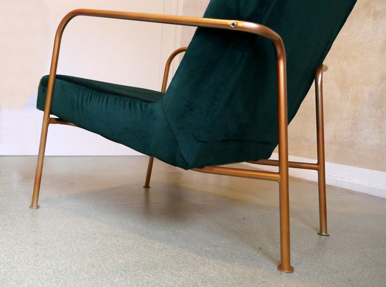 Velvet Armchair With Metal Frame Different Colours Available | Etsy