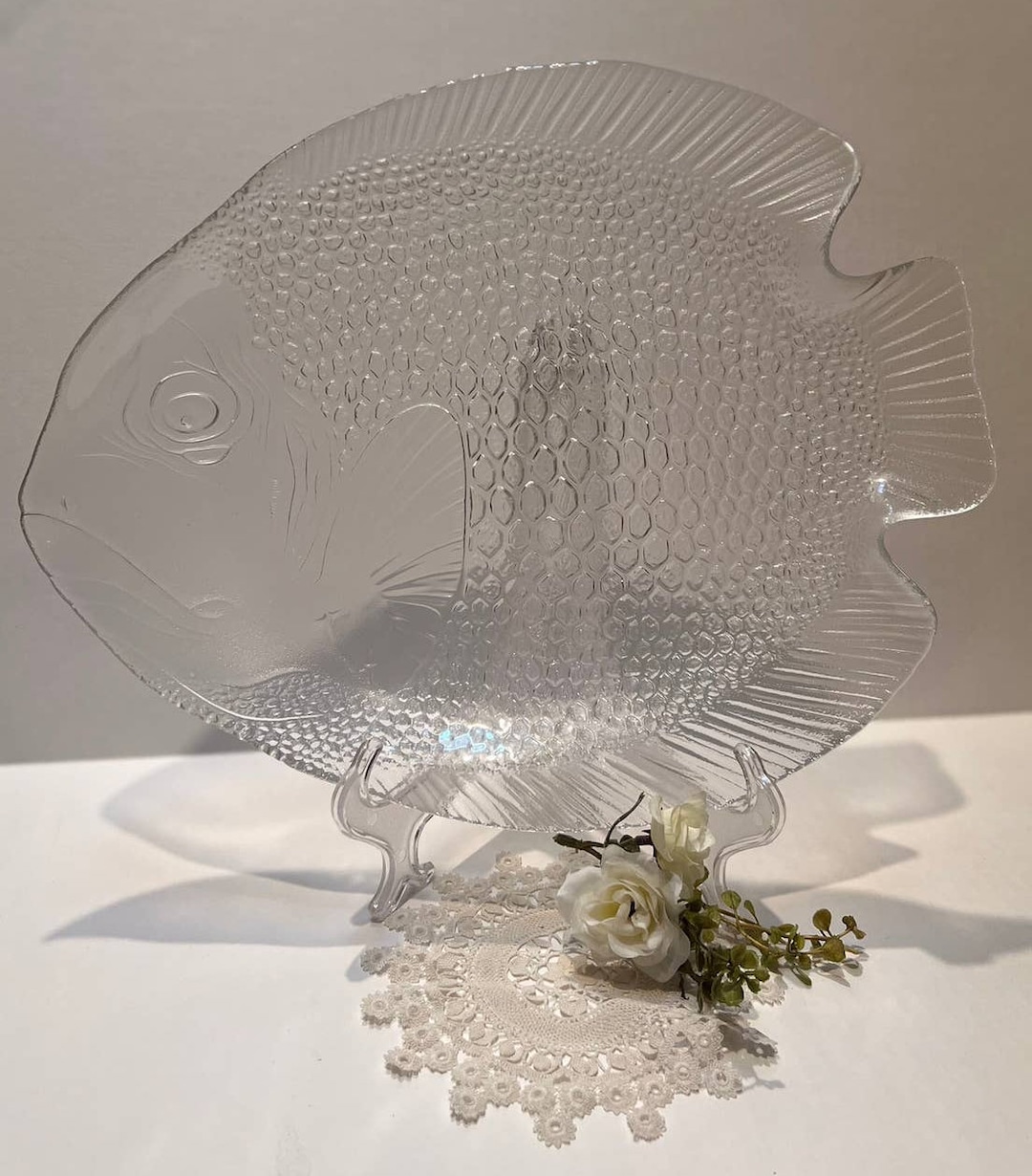 Arcoroc Glass Fish Plate - Etsy