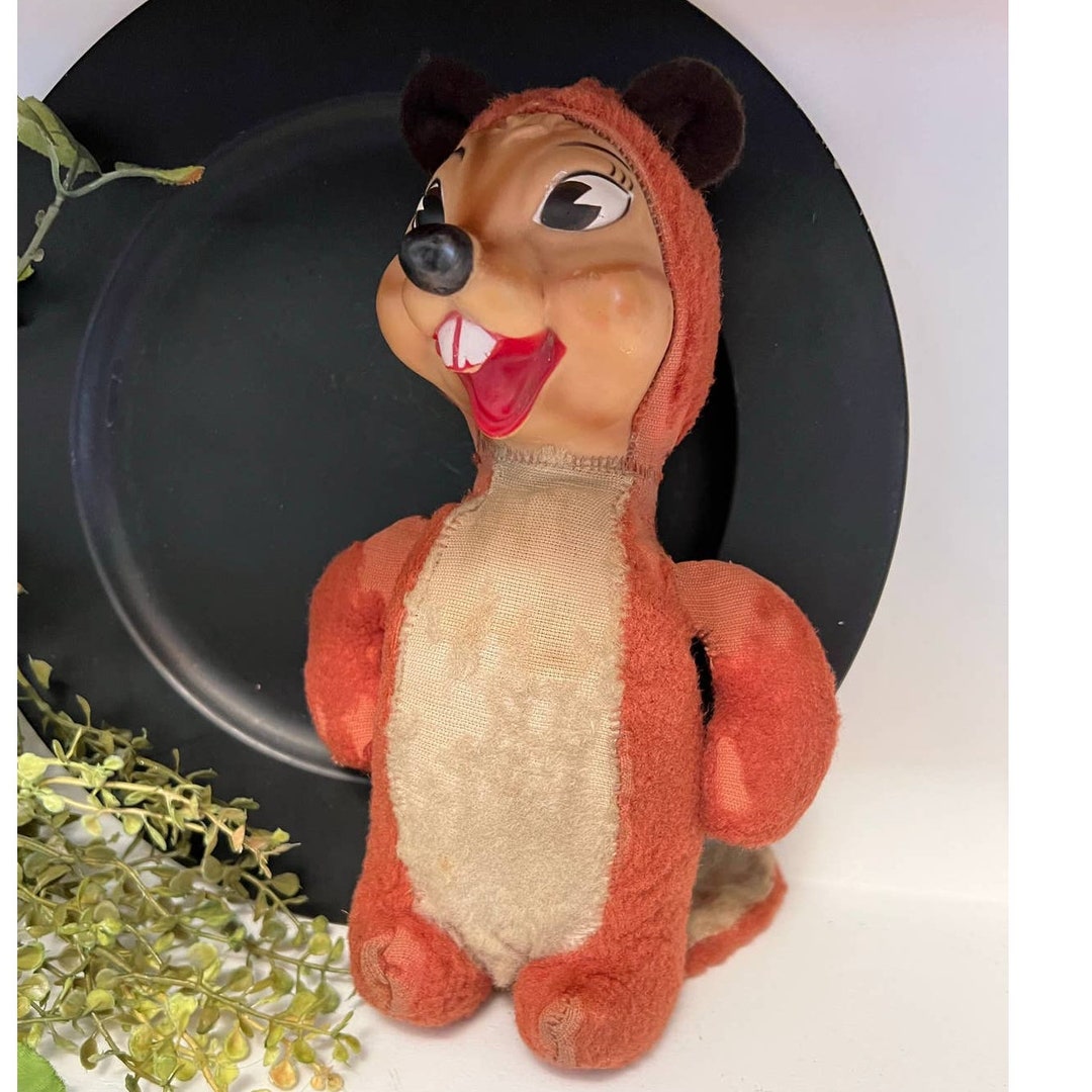 RARE Vintage "rushton" Plush Toy, 1940-50's, Chipmunk. - Etsy