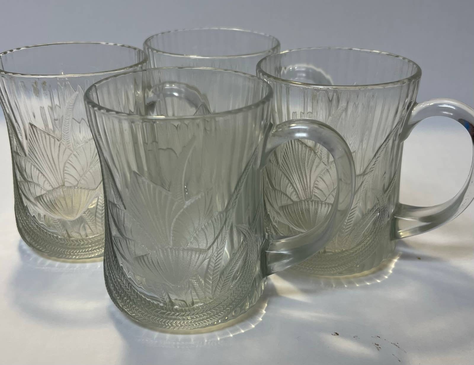1970s Arcoroc Fleur Glass Place Setting, Arcoroc Fleur Dinner Plates ...