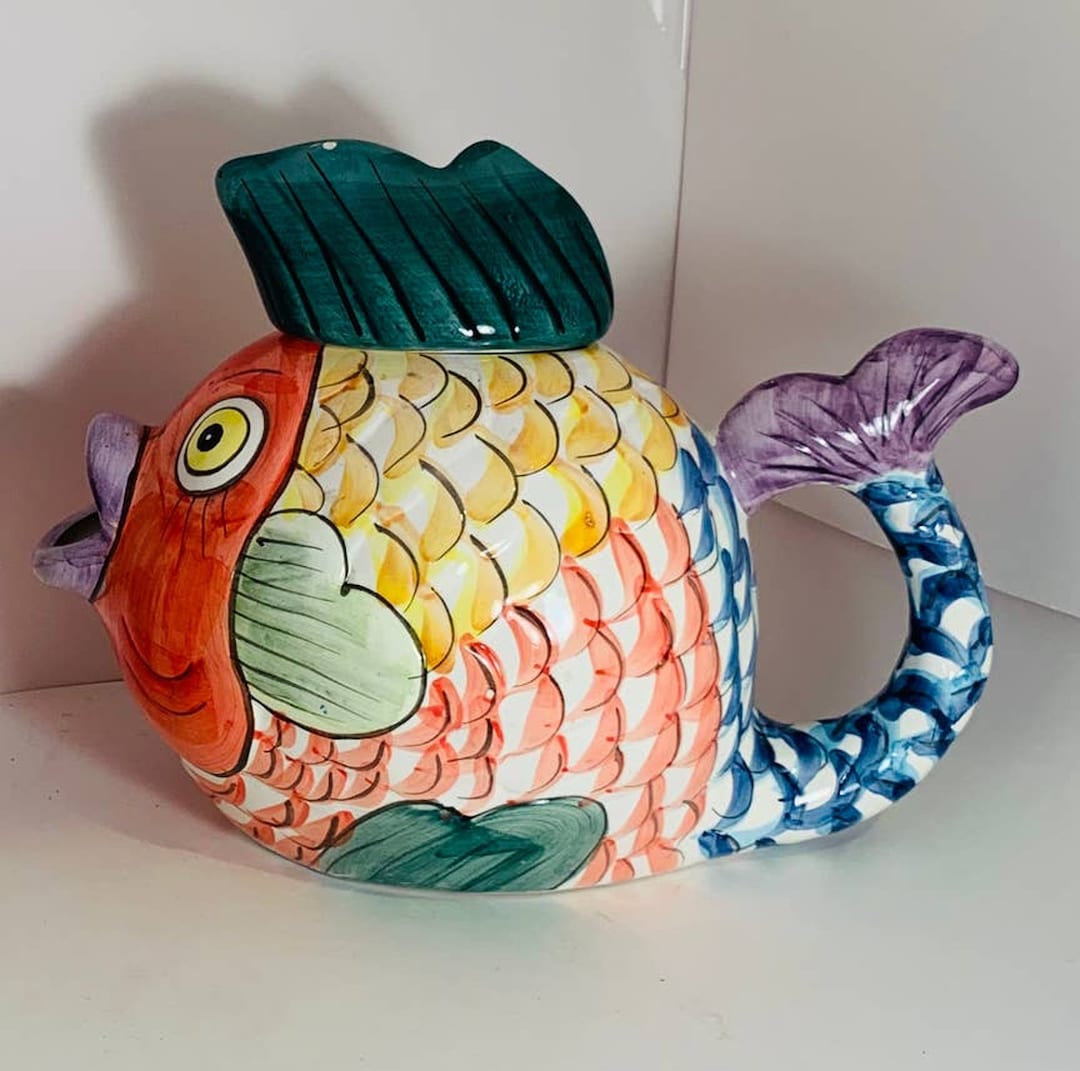 KOI Fish Ceramic Pitcher and W.I.C. China - Etsy