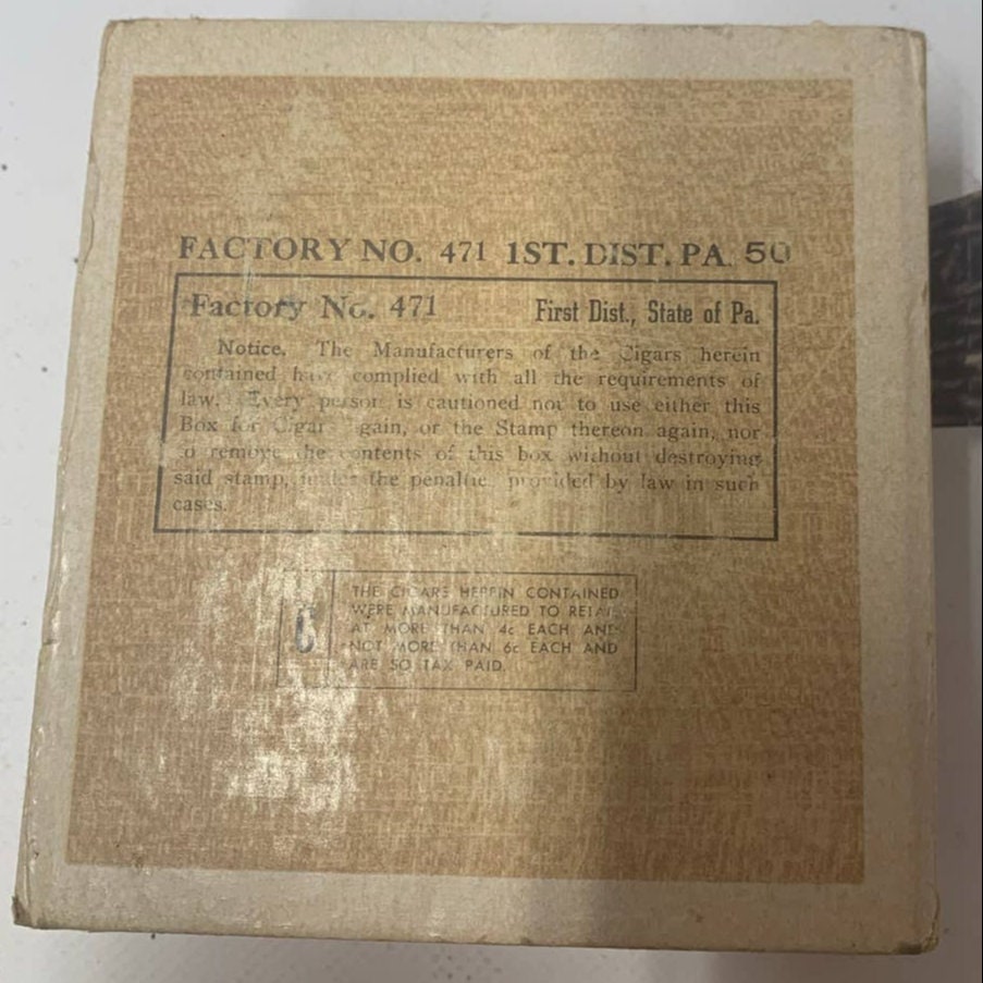Webster W. C. Co. Cigars, Golden Wedding, Webster Babies, Flora Fina ...