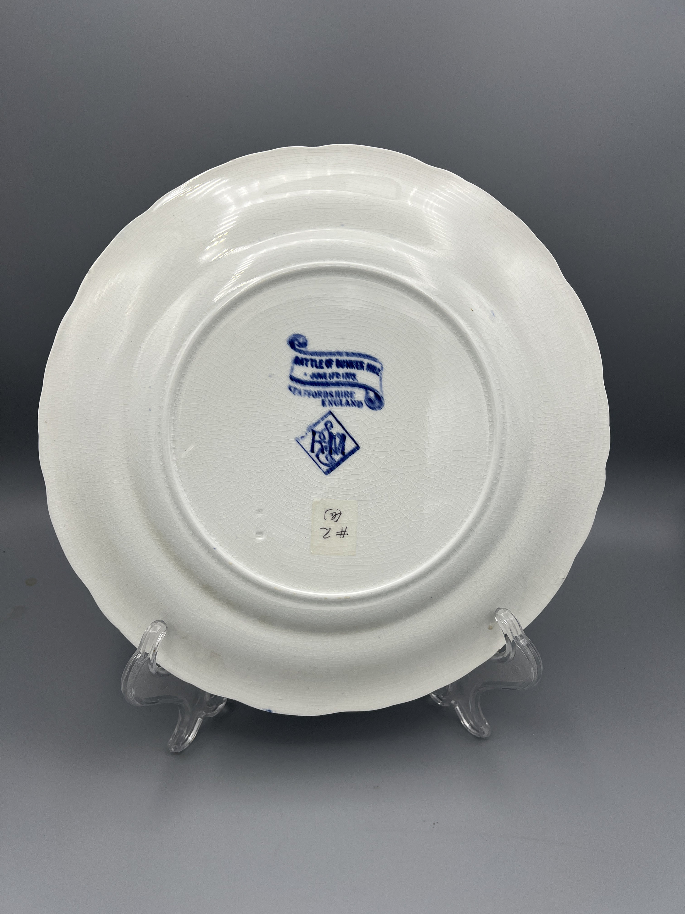 Flow Blue, Antique Staffordshire England, Commerative Plate, Battle of ...