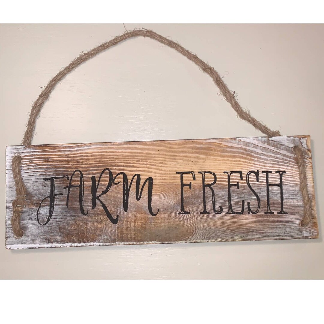 Rustic Farmhouse Signs Says Farm Fresh. - Etsy