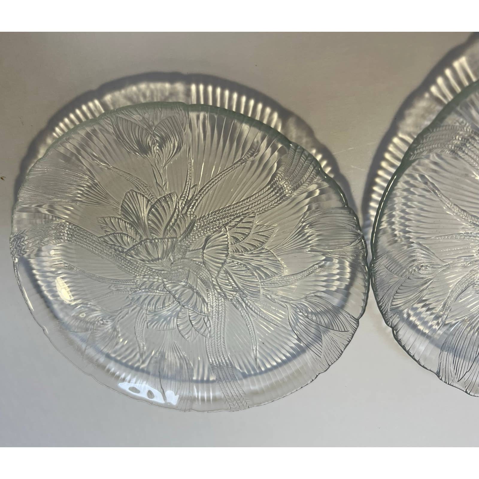 1970s Arcoroc Fleur Glass Place Setting, Arcoroc Fleur Dinner Plates ...
