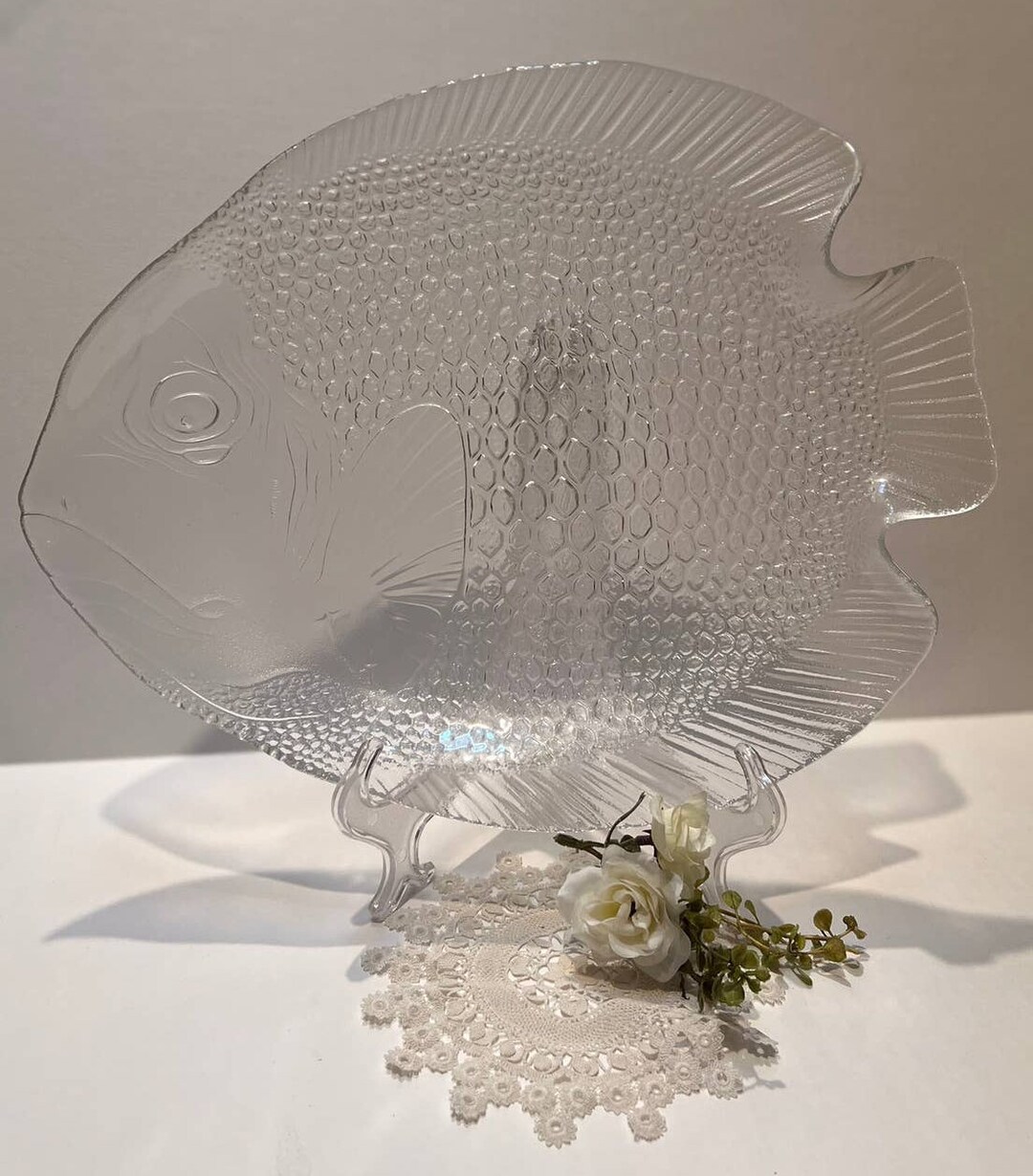 Arcoroc Glass Fish Plate - Etsy