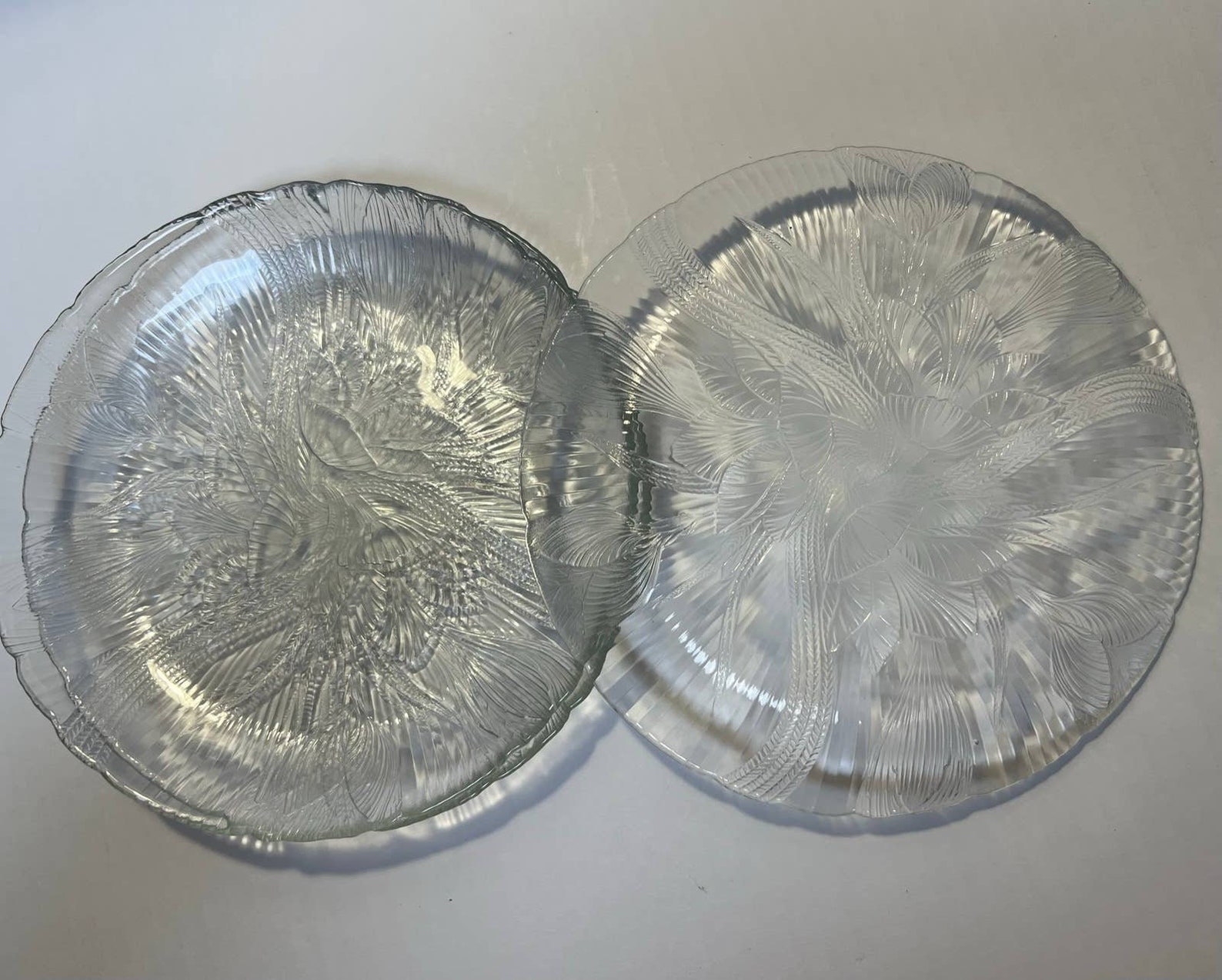 1970s Arcoroc Fleur Glass Place Setting, Arcoroc Fleur Dinner Plates ...