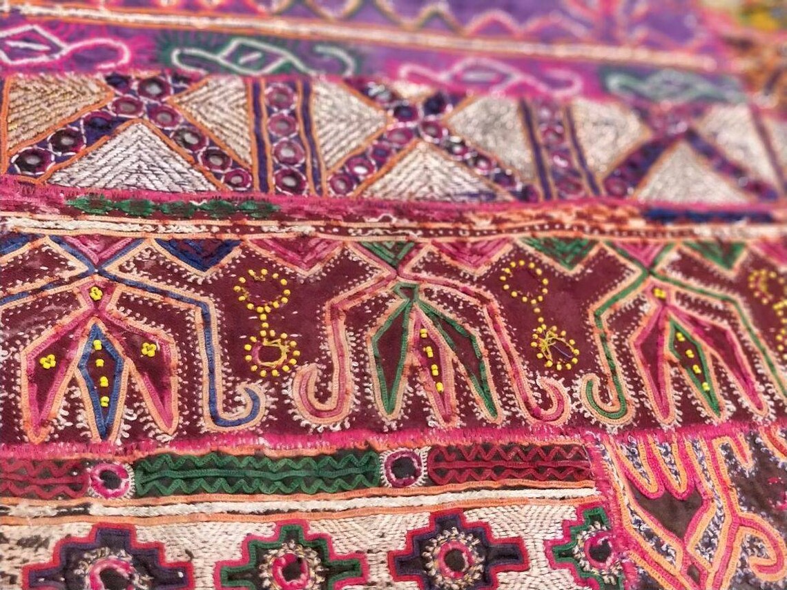 Vintage Hand Embroidered Tapestry From Afganistan, Bohemian Afgan ...