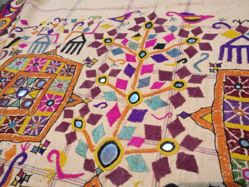 Ethnic Tapestry Vintage Hand Embroidered Wall Decor Wall Hanging Boho ...