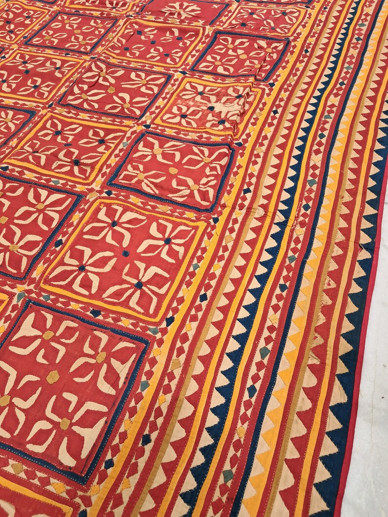 Antique Quilt 90-100 Years Old Applique Quilt From Sind, Pakistan, Rare ...
