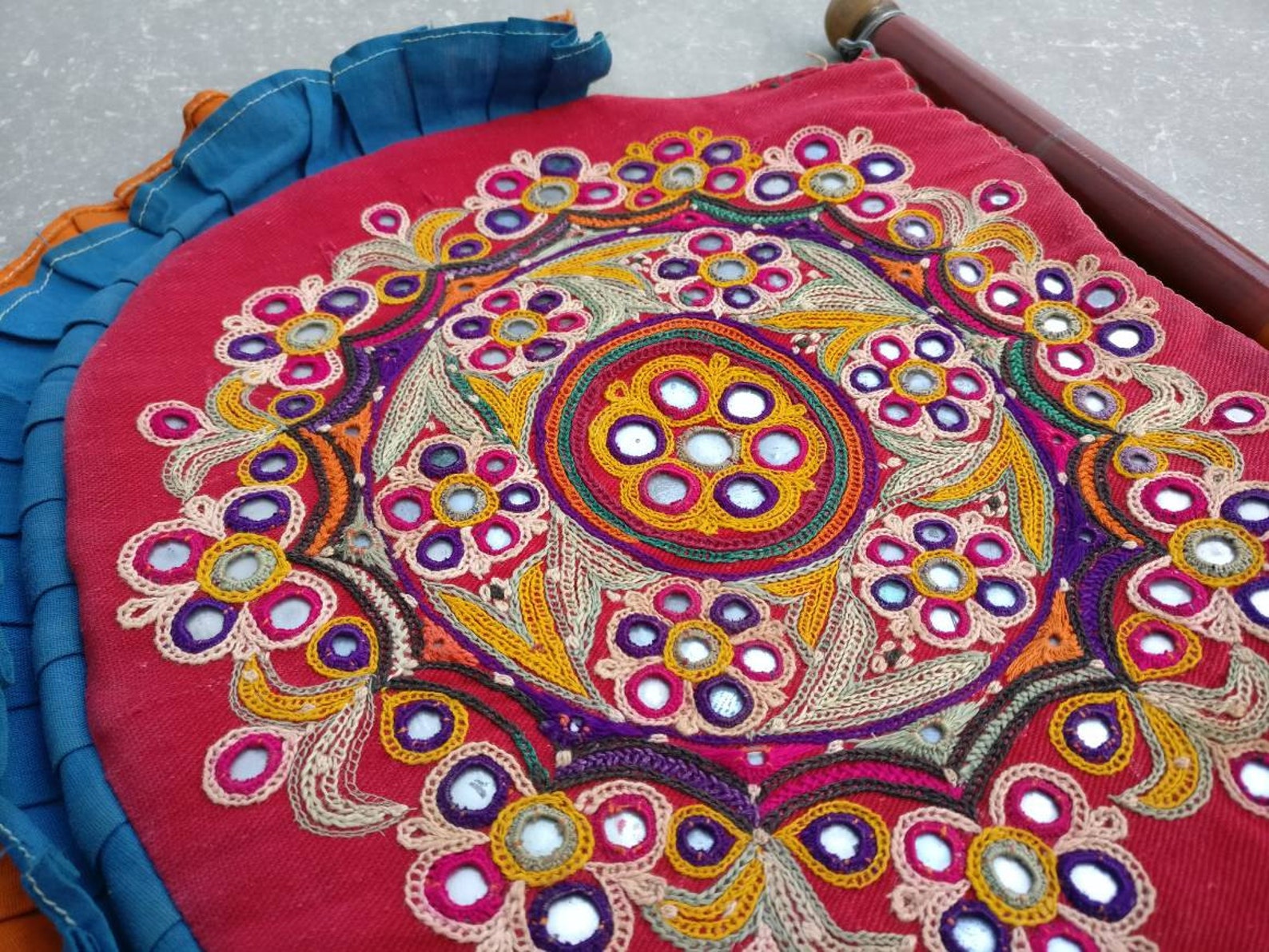 Vintage Hand Embroidered Unique Cotton With Mirror Work Hand - Etsy