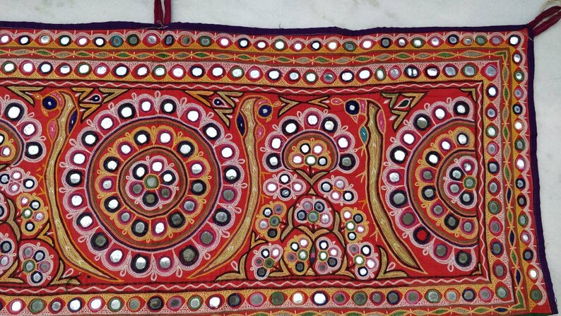 Toran Decor: Ahir Rabari Door Decor Hand Embroidered Valence | Etsy