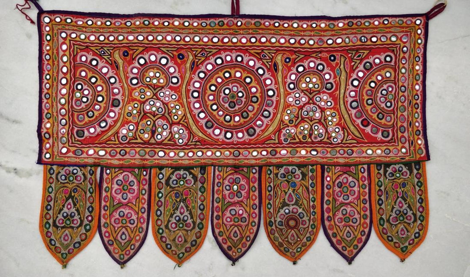 Toran Decor: Ahir Rabari Door Decor Hand Embroidered Valence | Etsy
