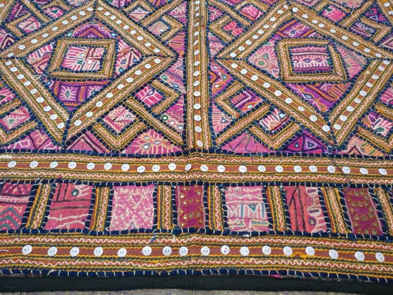 Beautiful Vintage Rabari Embroidery wall Hanging Rabari | Etsy