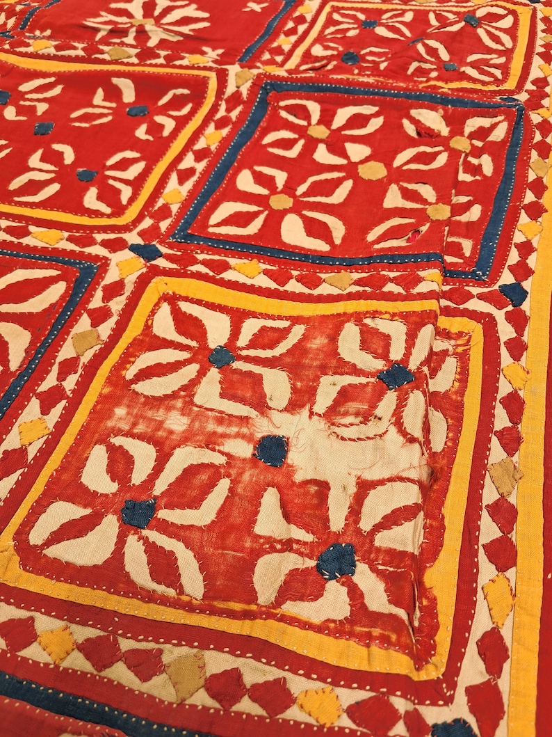 Antique Quilt 90-100 Years Old Applique Quilt From Sind, Pakistan, Rare ...