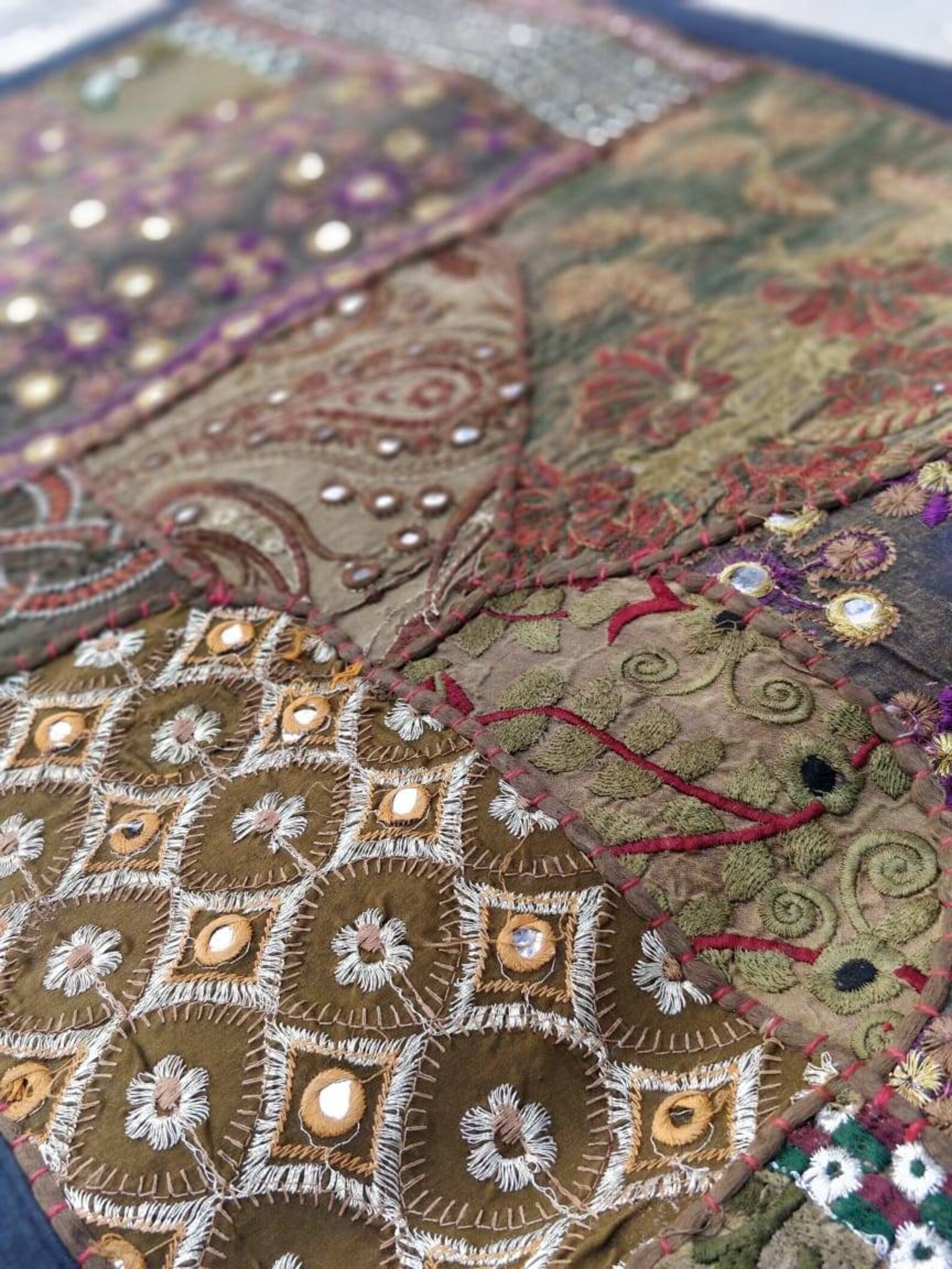 Vintage Rajasthan Patchwork Tapestry Gypsy Hut's Interior - Etsy