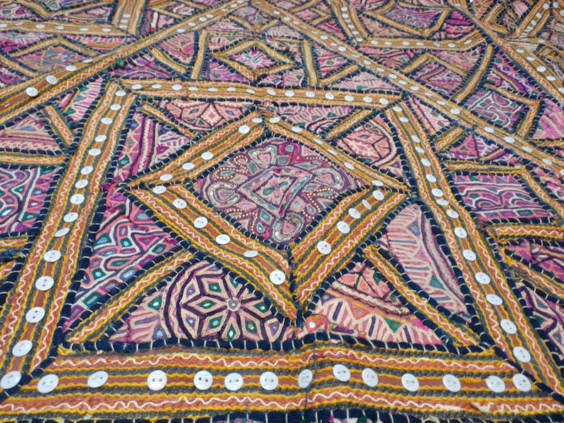 Beautiful Vintage Rabari Embroidery wall Hanging Rabari | Etsy