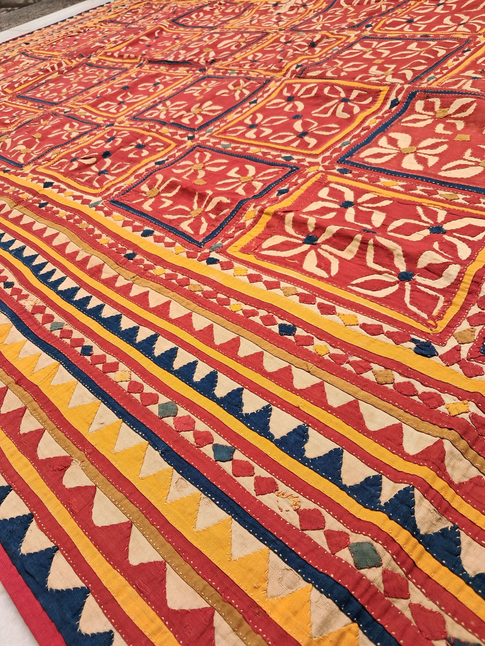 Antique Quilt 90-100 Years Old Applique Quilt From Sind, Pakistan, Rare ...