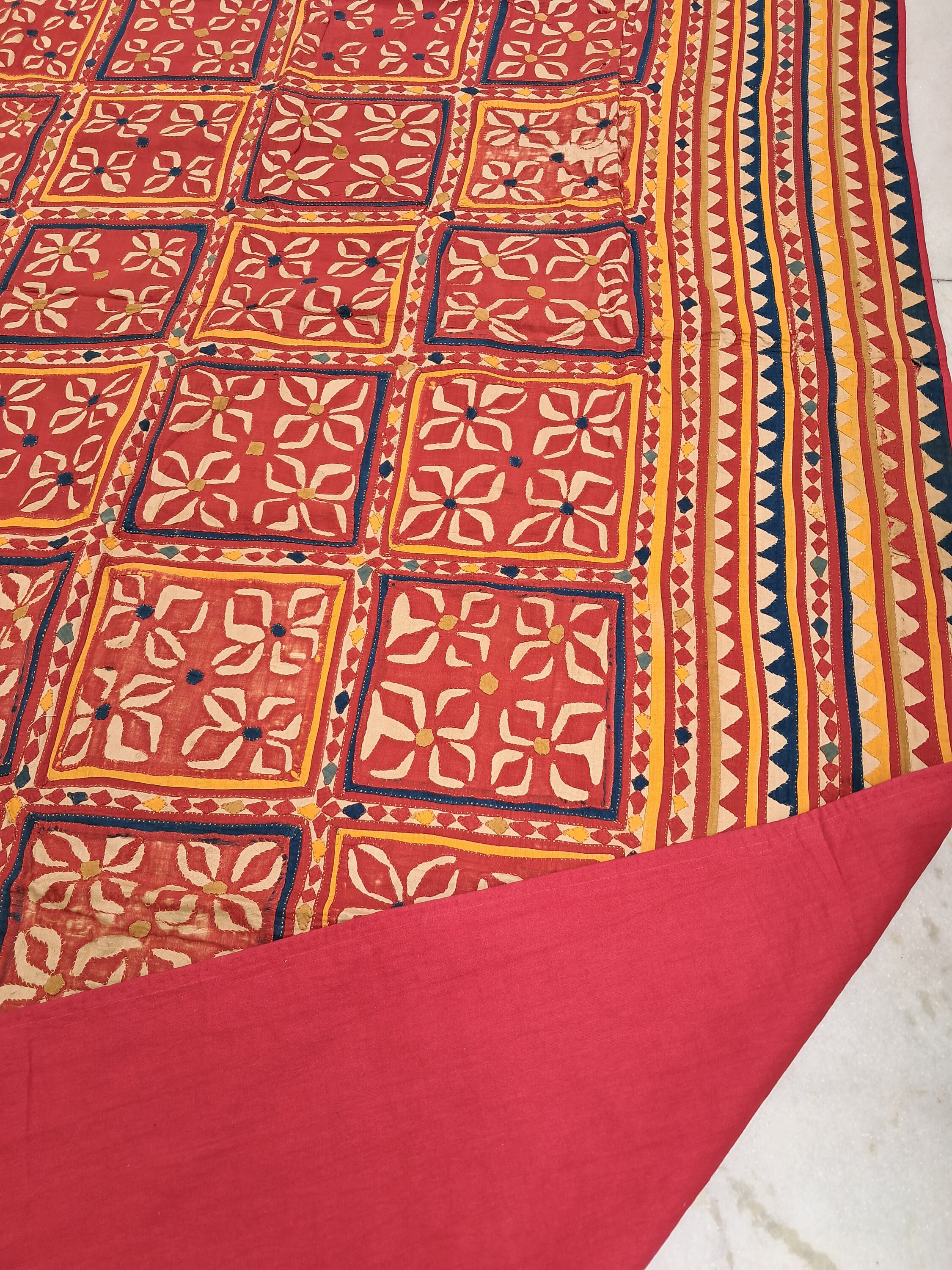 Antique Quilt 90-100 Years Old Applique Quilt From Sind, Pakistan, Rare ...