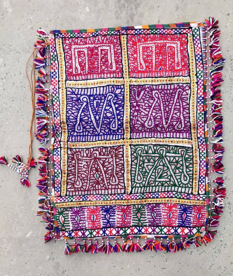 Vintage Rabari Sack Bag, Rabari Duffle Bag, Vintage Embroidery Rabari ...