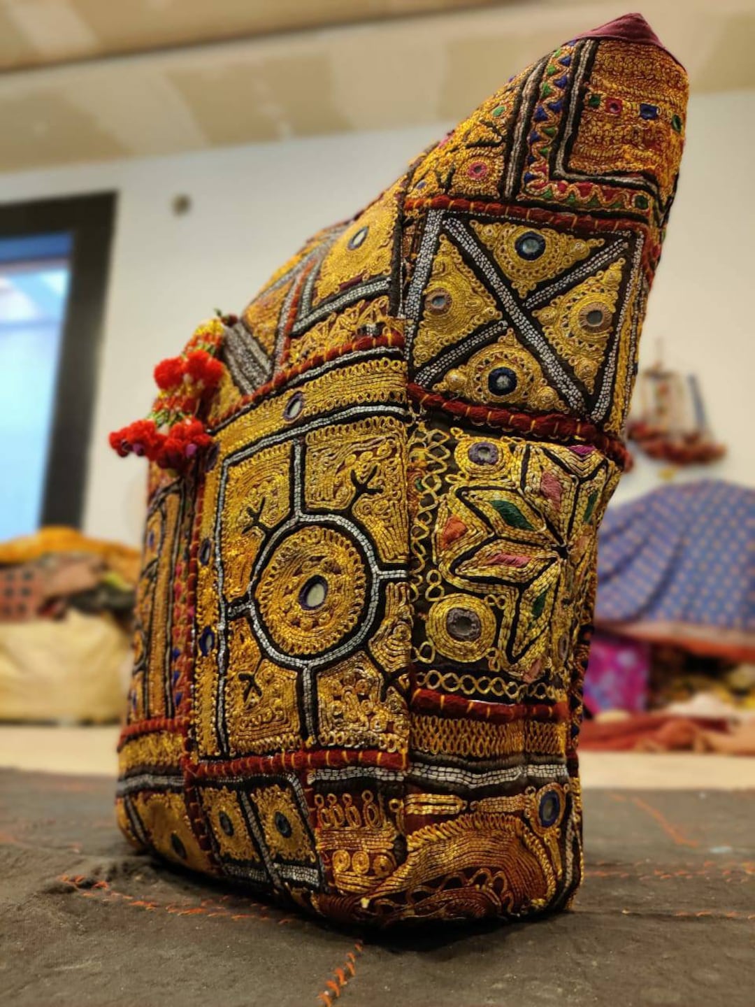 Banjara Bag Vintage Zari Embroidery Tote Bag, Gypsy Embroidery Bag Hobo ...