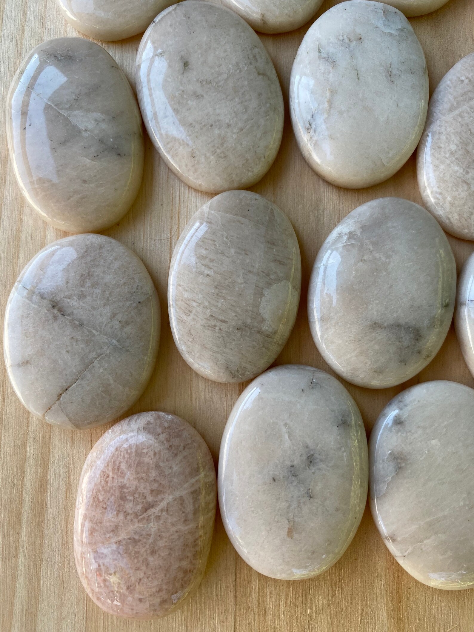 Moonstone Worry Stone, Moonstone Thumbstone, Moonstone Palm Stone ...