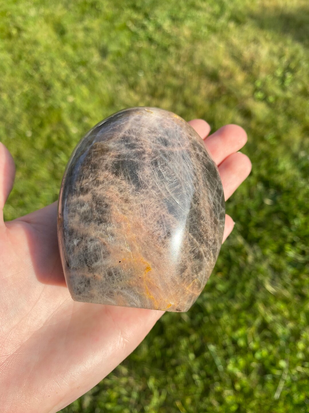Black Moonstone Freeform, Self Standing Polished Natural Rare Black ...