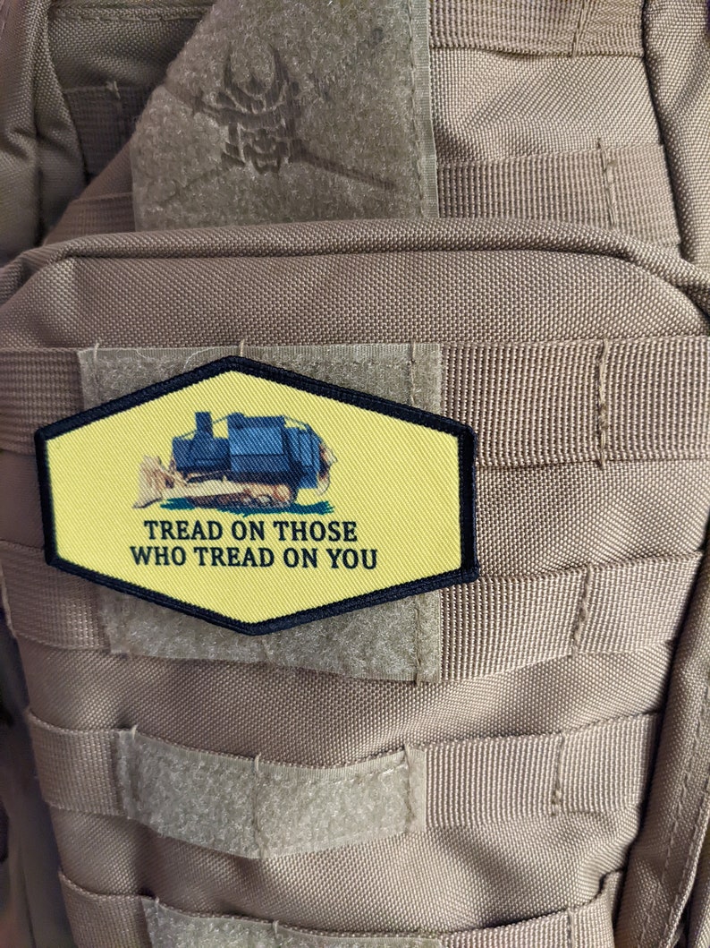 Killdozer Tread on Those Who Tread on You 4"x2.5" Octagon Morale Patch ...