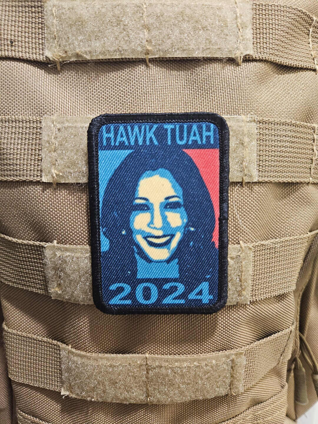 Hawk Tuah Harris 2024 2x3 Morale Patch With Hook and Loop Backing ...