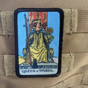 Queen of Wands Tarot Card Special Forces Military 2"x3" Morale Patch ...