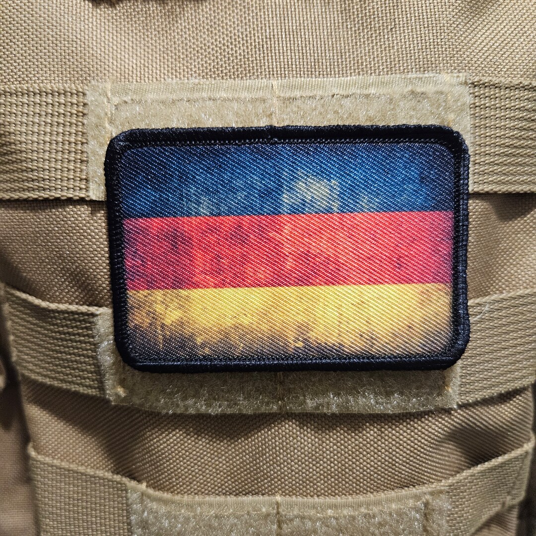 Distressed German Flag 2"x3" Morale Patch With Hook and Loop Backing - Etsy