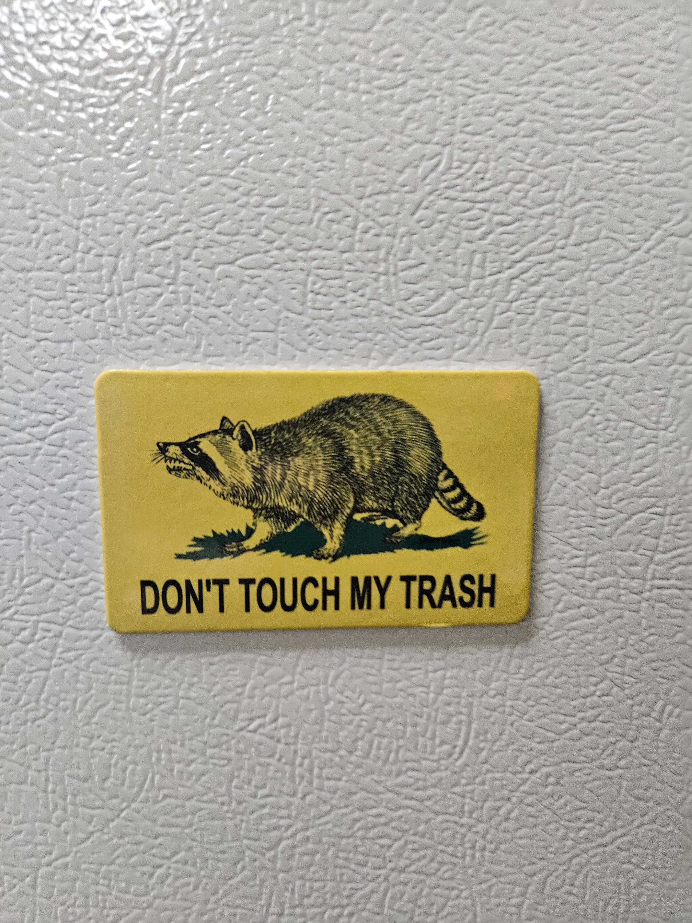 Don't Touch My Trash Raccoon Gadsden Flag Parody Fridge Magnet X3. 2x3 ...