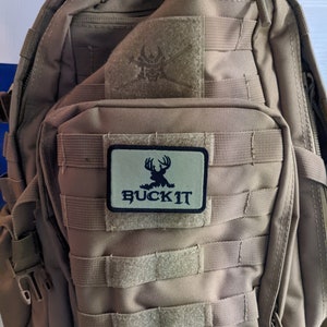 BUCK IT Deer Hunting Funny Joke Patch 2"x3" Morale Patch With Hook and ...