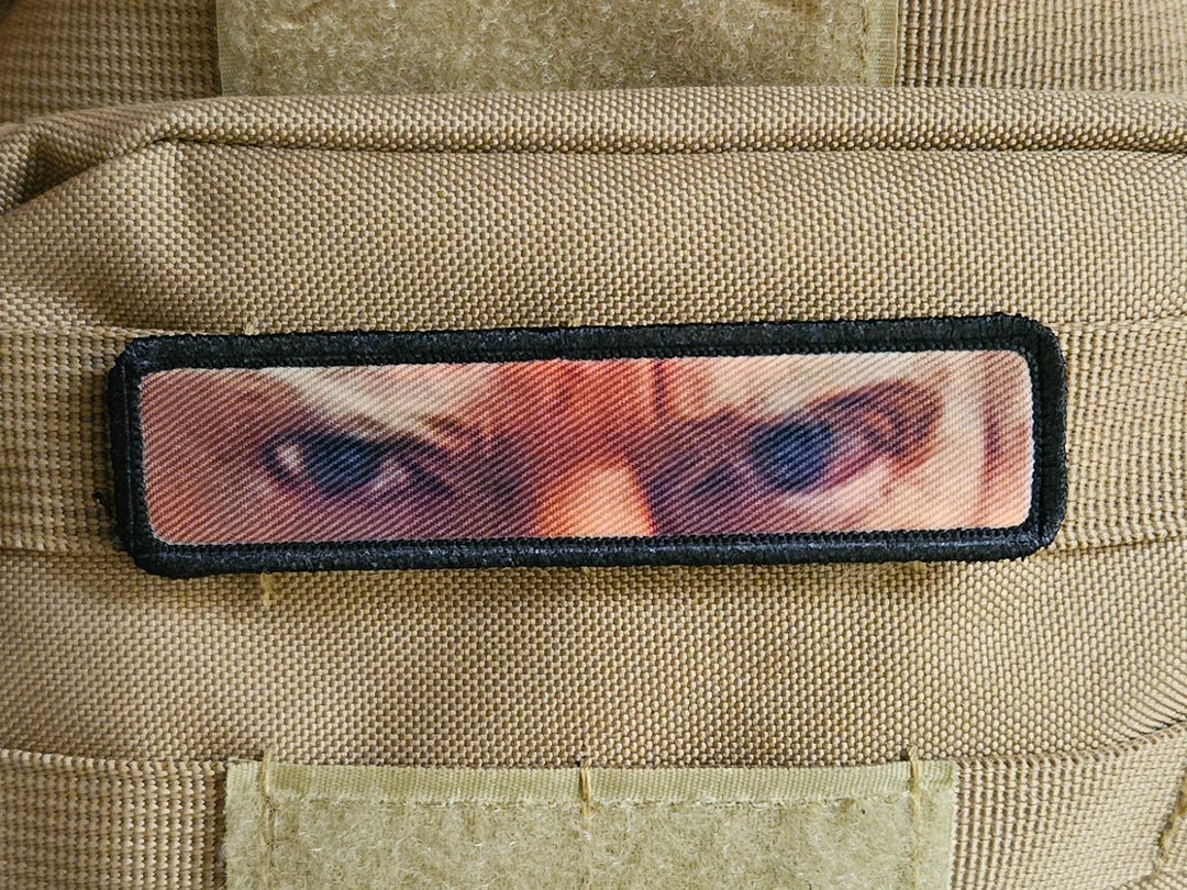 Mug Shot Eyes Watching You 1"x4" Removable Morale Patch With Hook and Loop Backing Good for Back ...