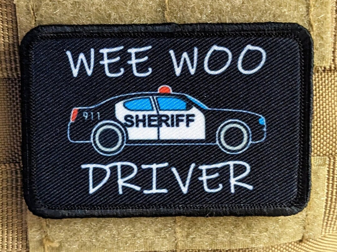 SHERIFF Wee Woo Driver Sheriff Department Car Driver Funny 2"x3 ...