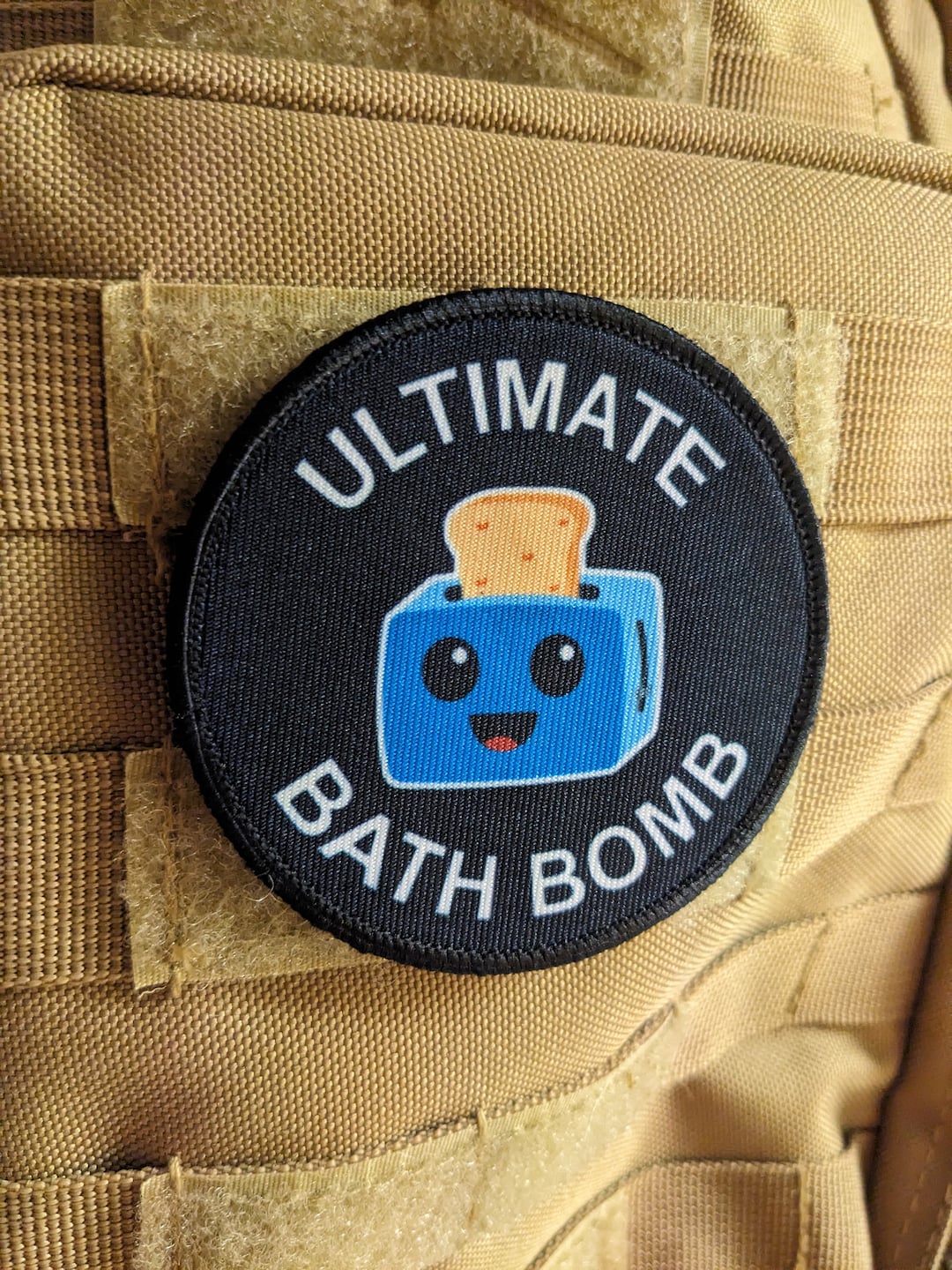 Ultimate Bath Bomb Toaster Meme 3 Circle Removable Morale Patch With ...
