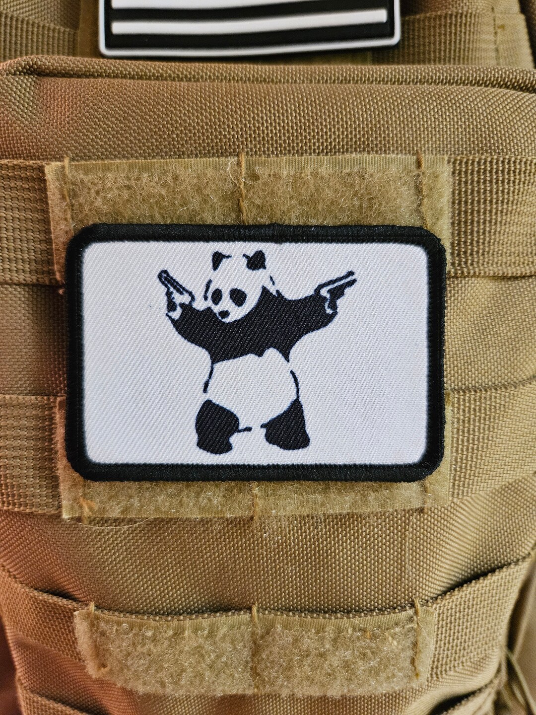 Pew Pew Panda Meme 2"x3" Removable Morale Patch With Hook and Loop ...