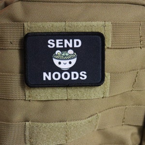 Send Noods Ramen Noodle Meme Cute 2"x3" Morale Patch With Hook and Loop Backing - Etsy