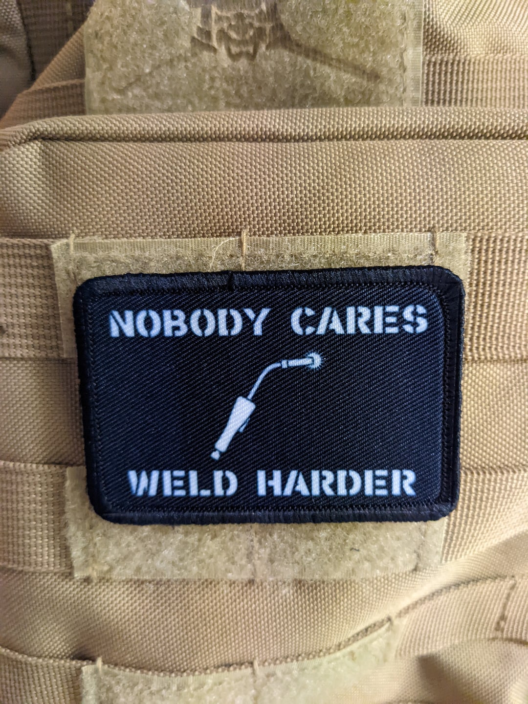 Nobody Cares Weld Harder Blue Collar Welding 2"x3" Morale Patch With ...