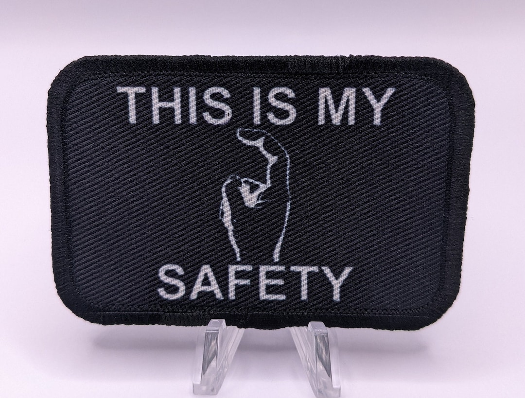 This is My Safety Sir Black and White 2x3 Morale Patch With Hook and Loop Backing - Etsy