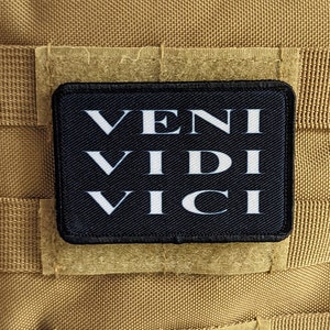 Veni Vidi Vici I Came I Saw I Conquered Julius Caesar Edc 2"x3" Morale ...