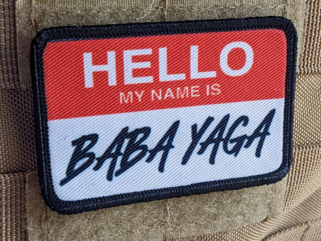 Baba Yaga Name Tag 2"x3" Morale Patch With Hook and Loop Backing - Etsy