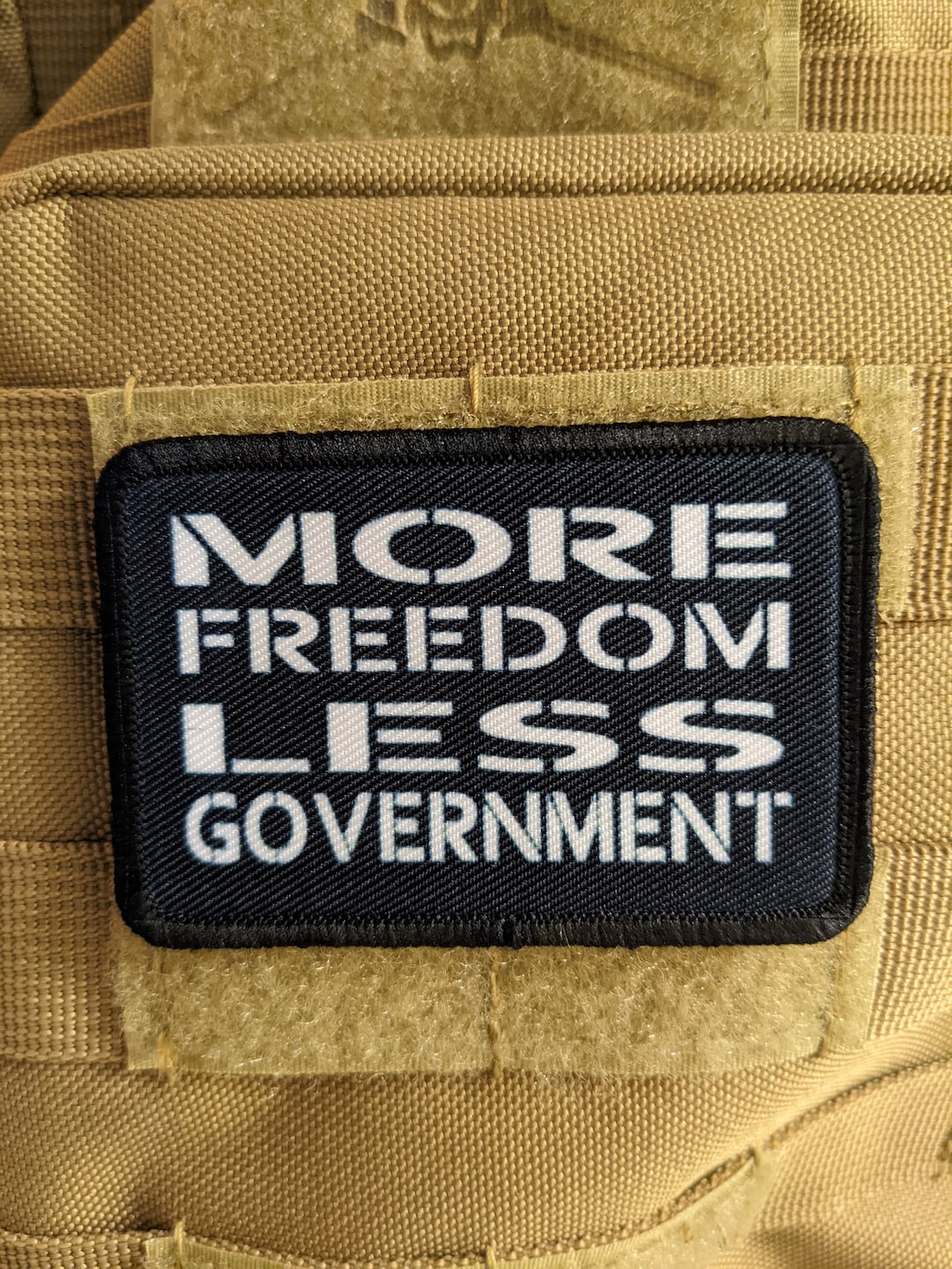 More Freedom Less Government 2"x3" Morale Patch With Hook and Loop ...