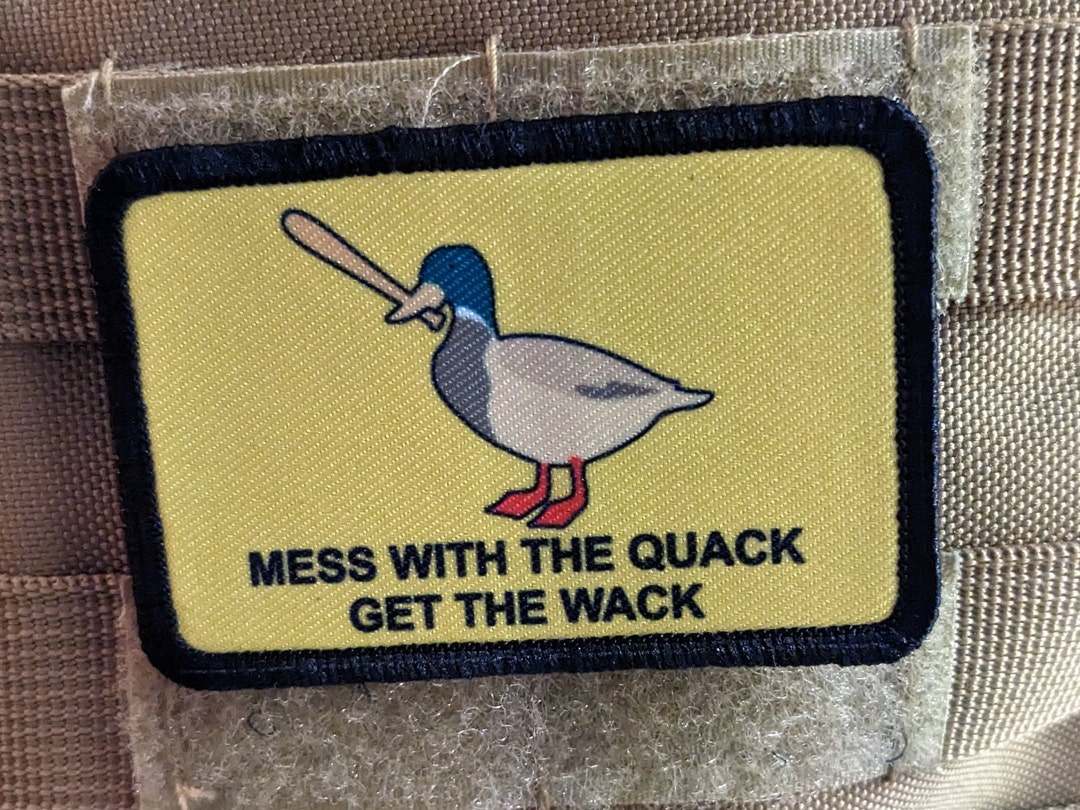 Mess With the Quack Get the Wack Gadsden Flag Duck Meme 2"x3" Removable ...